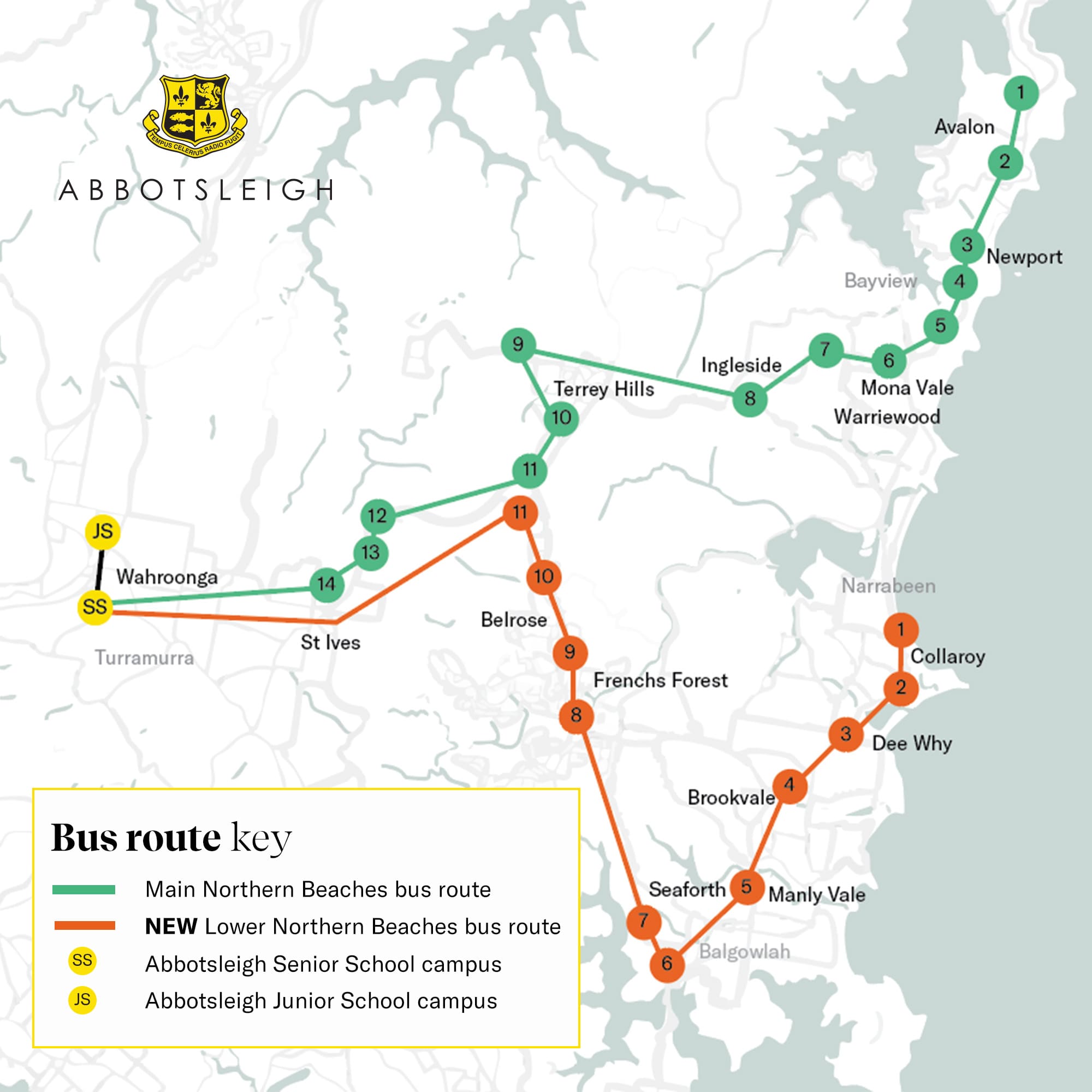 New Lower Northern Beaches bus route - Abbotsleigh | Empowering young ...